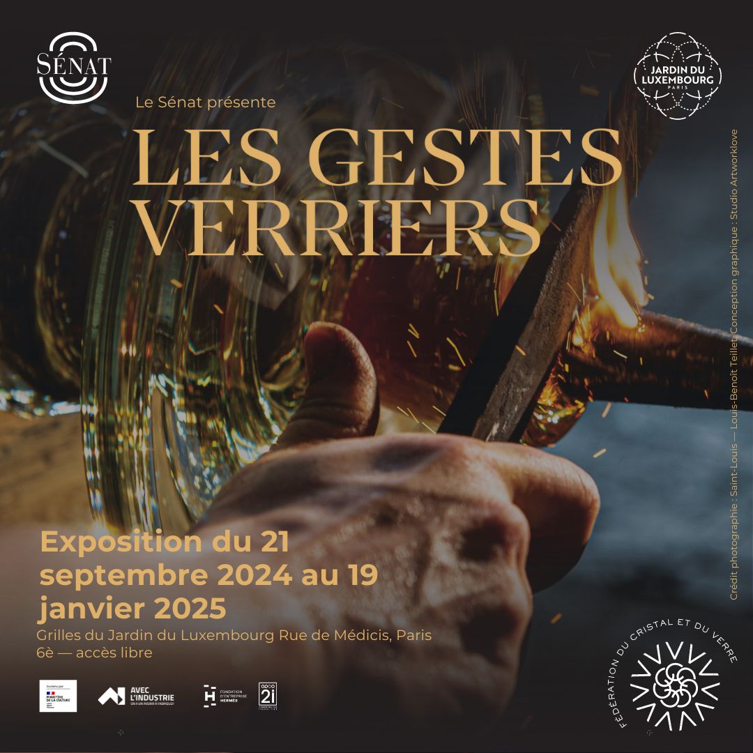 Exposition "Les Gestes Verriers" au Jardin du Luxembourg à Paris - Cerfav